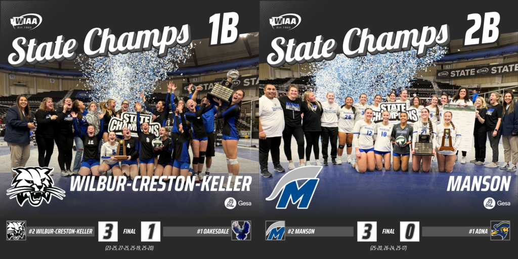 HS Volleyball: 1B and 2B Volleyball Tournaments; Manson Repeats 2B, W-K ...